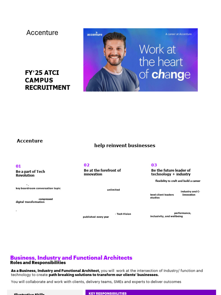 Accenture FY25 Campus Recruitment Guide | PDF | Business | Business ...