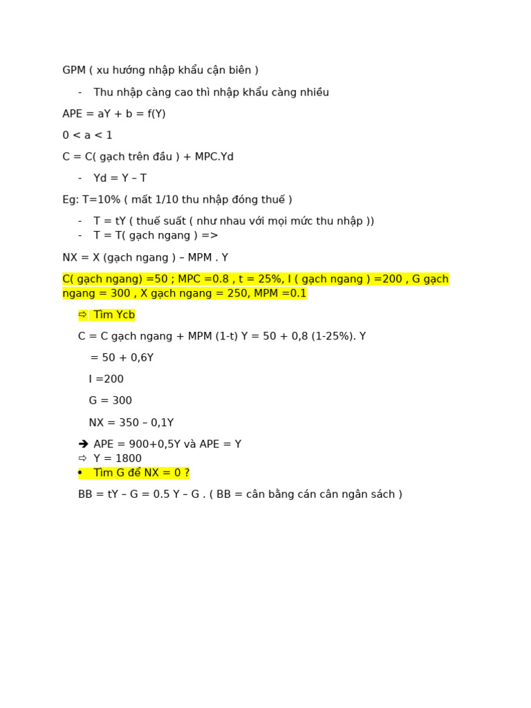 Bai Tap Can Lam | PDF