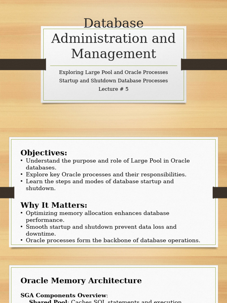 Database Administration and Management Lecture 5 | PDF | Databases ...