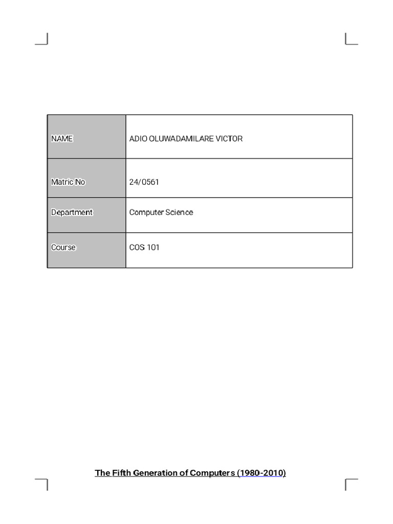 The Fifth Generation of Computers_Phoenix | PDF
