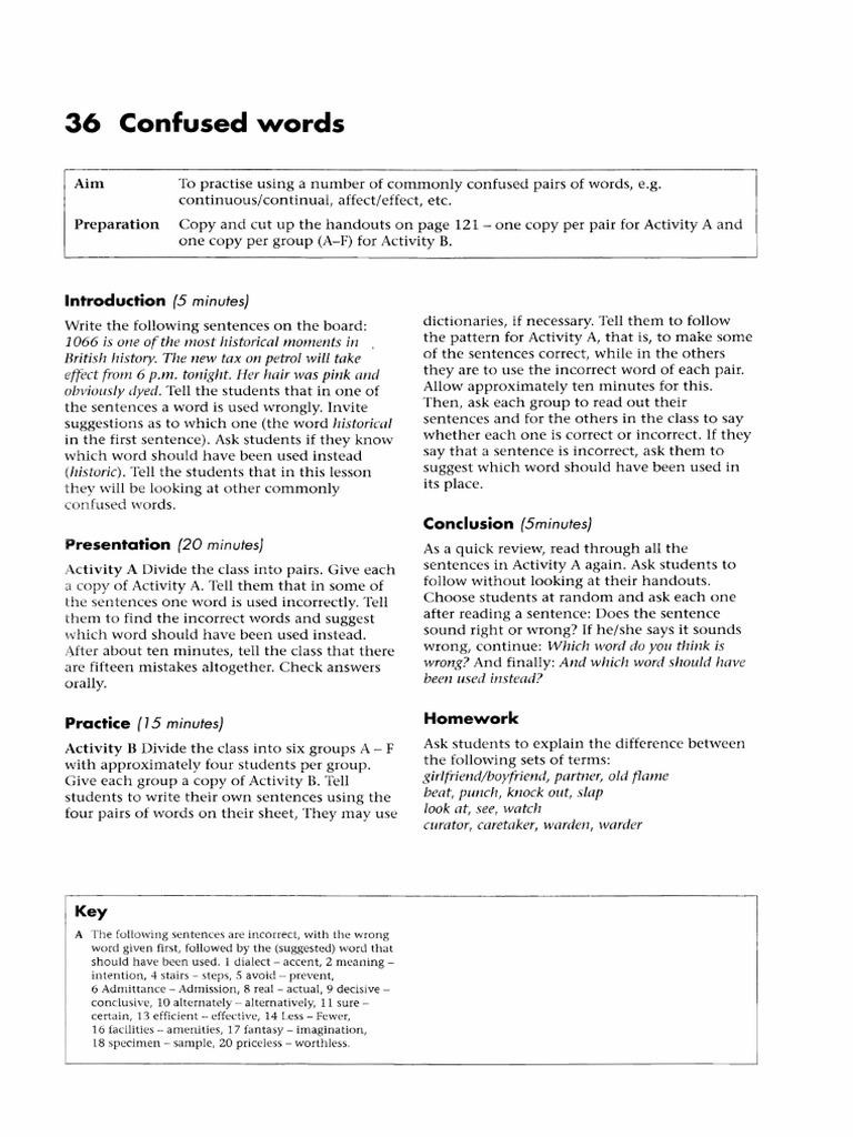 Confusing Words | PDF