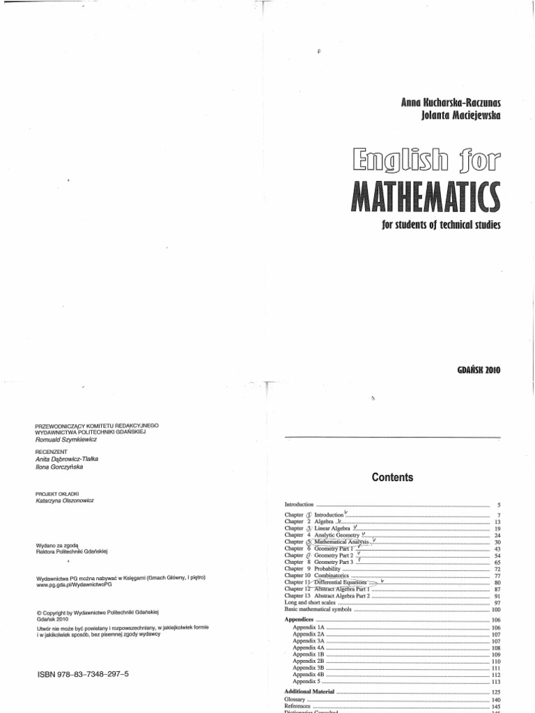English For Mathematics | PDF