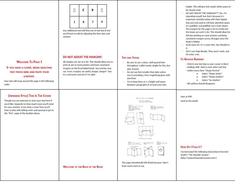 Foldable Zine Lay Out JP | PDF | Printing | Publishing
