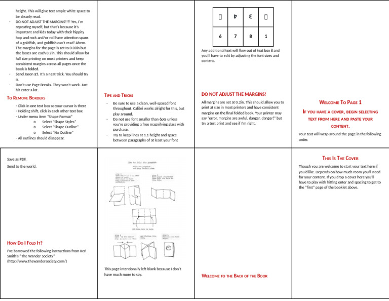 Foldable Zine Lay Out | PDF | Printing | Publishing