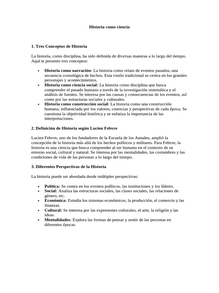 Tema: La Historia Como Ciencia | PDF | Estructura social | Sociedad