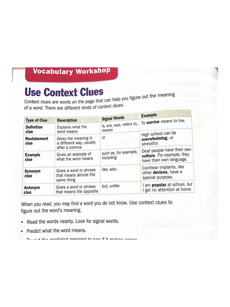 Context Clues | PDF