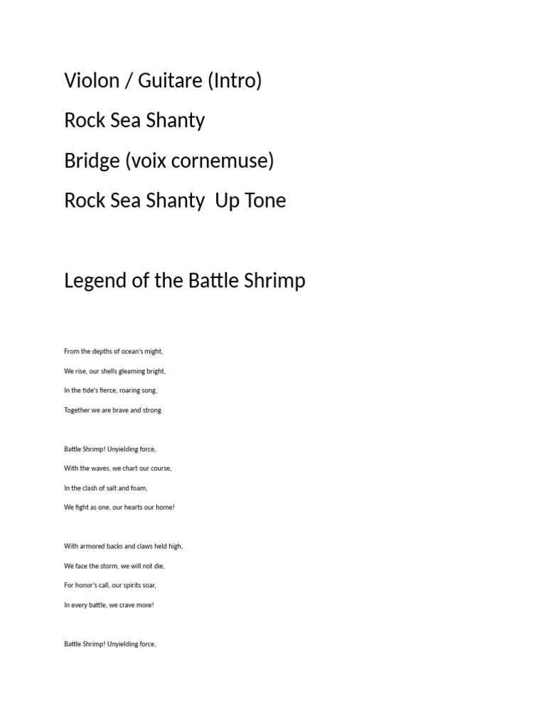 Legend of The Battle Shrimp | PDF