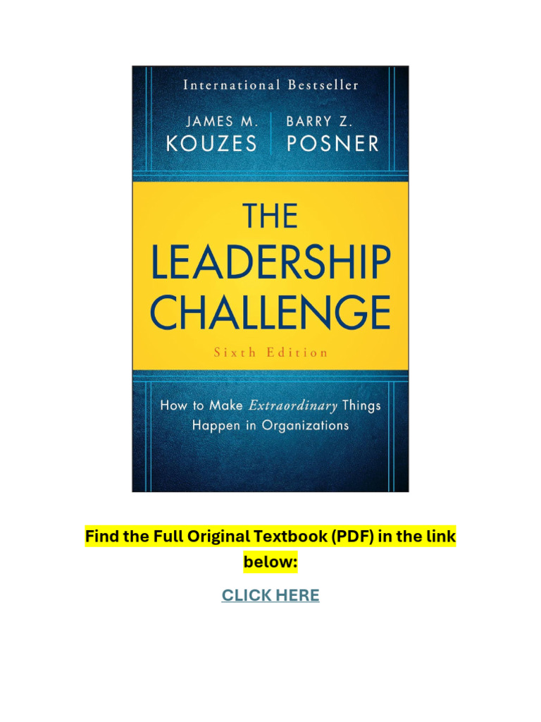 Leadership Challenge: 6th Edition Overview | PDF | Leadership | Motivation