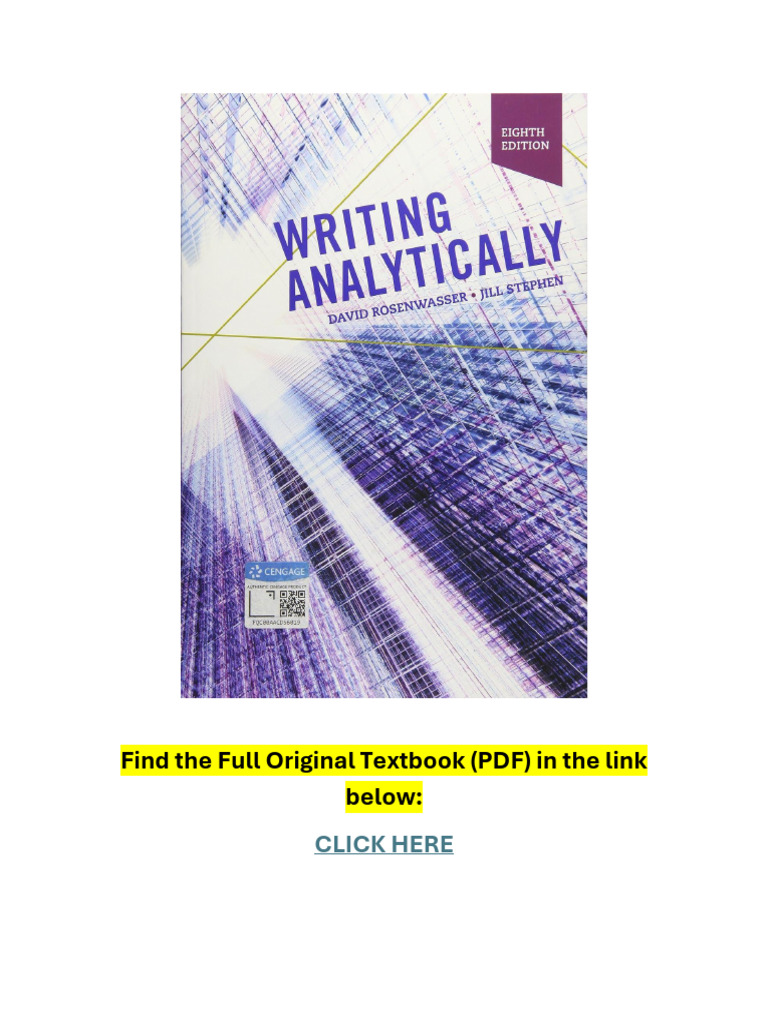 Writing Analytically 8th Edition | PDF | Essays | Critical Thinking