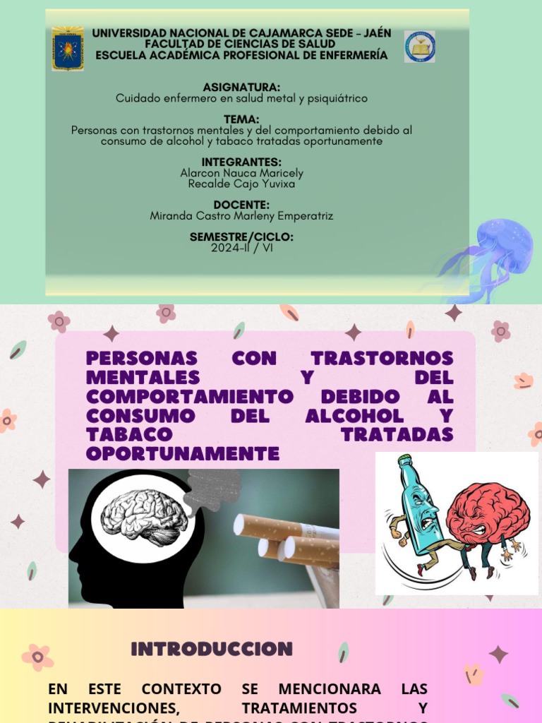 Presentación Diapositivas Salud Mental Bonito Verde y Rosa_compressed | PDF | La dependencia de ...