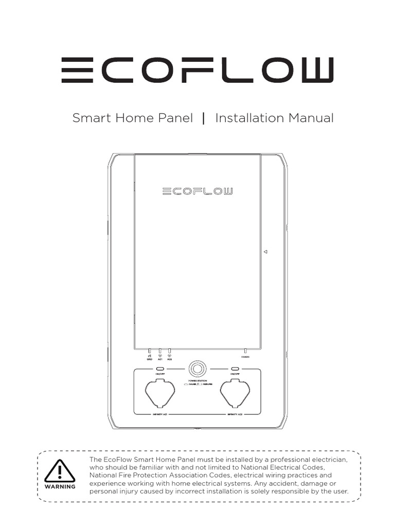 EcoFlow Smart Home Panel Installation Manual EN | PDF | Relay ...