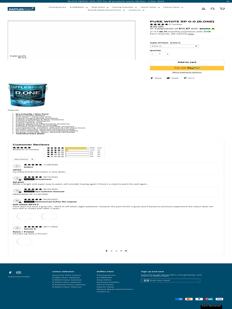 Pure White RP 0-0 (R.one) - Raffles Paint Pte LTD | PDF | Building ...