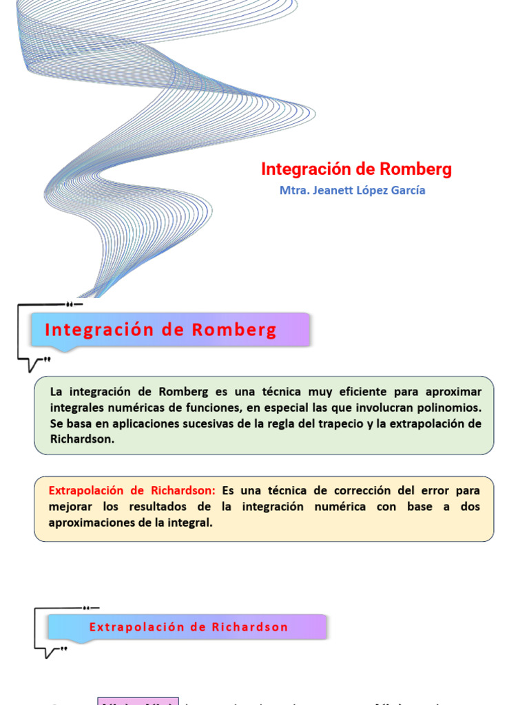 Integración de Romberg | PDF | Integral | Ciencia computacional