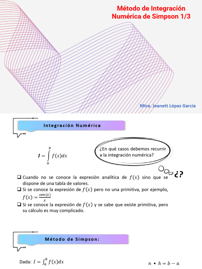 BIS-Metodo-de-Integracion-Simpson-un-tercio | PDF | Integral | Curva