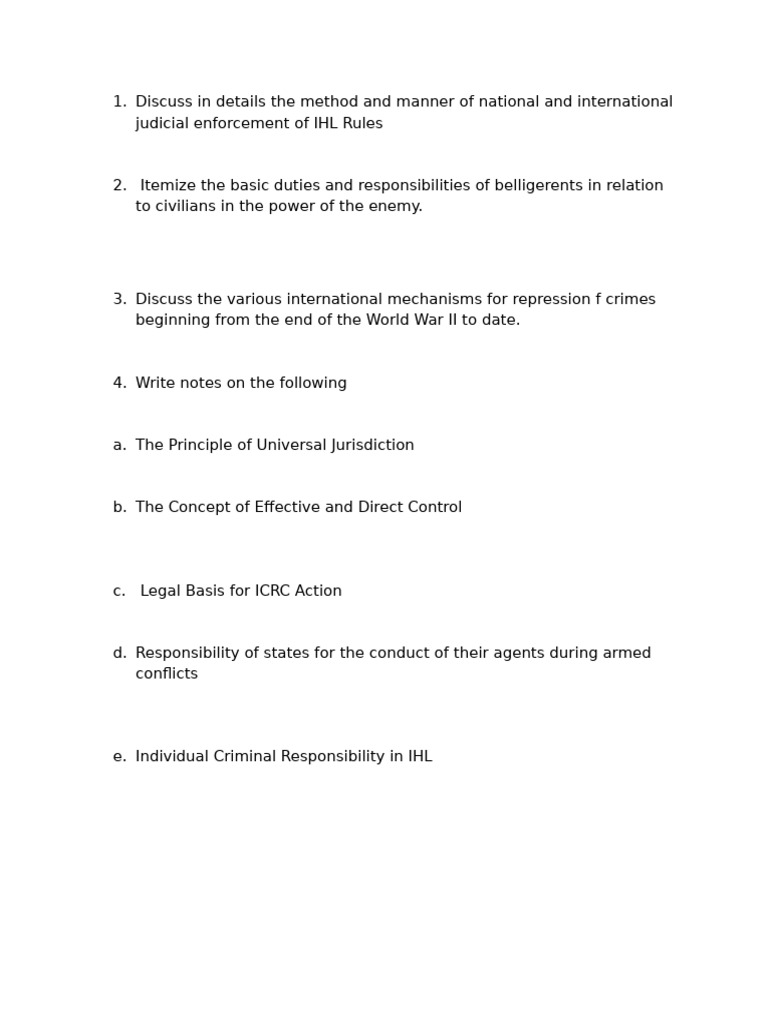 Ihl Assignment | PDF