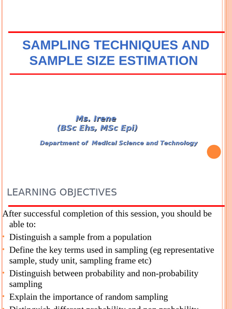 6. Sampling Techniques | PDF | Sampling (Statistics) | Statistics