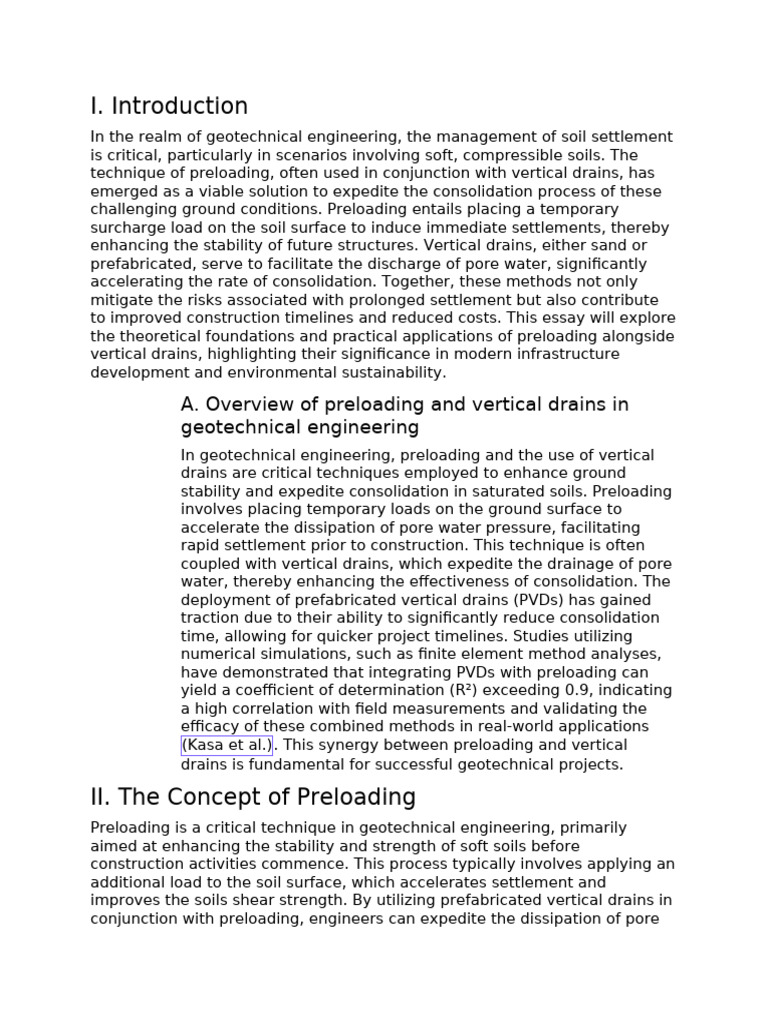 Preloading and Vertical Drains in Geotech | PDF | Geotechnical ...