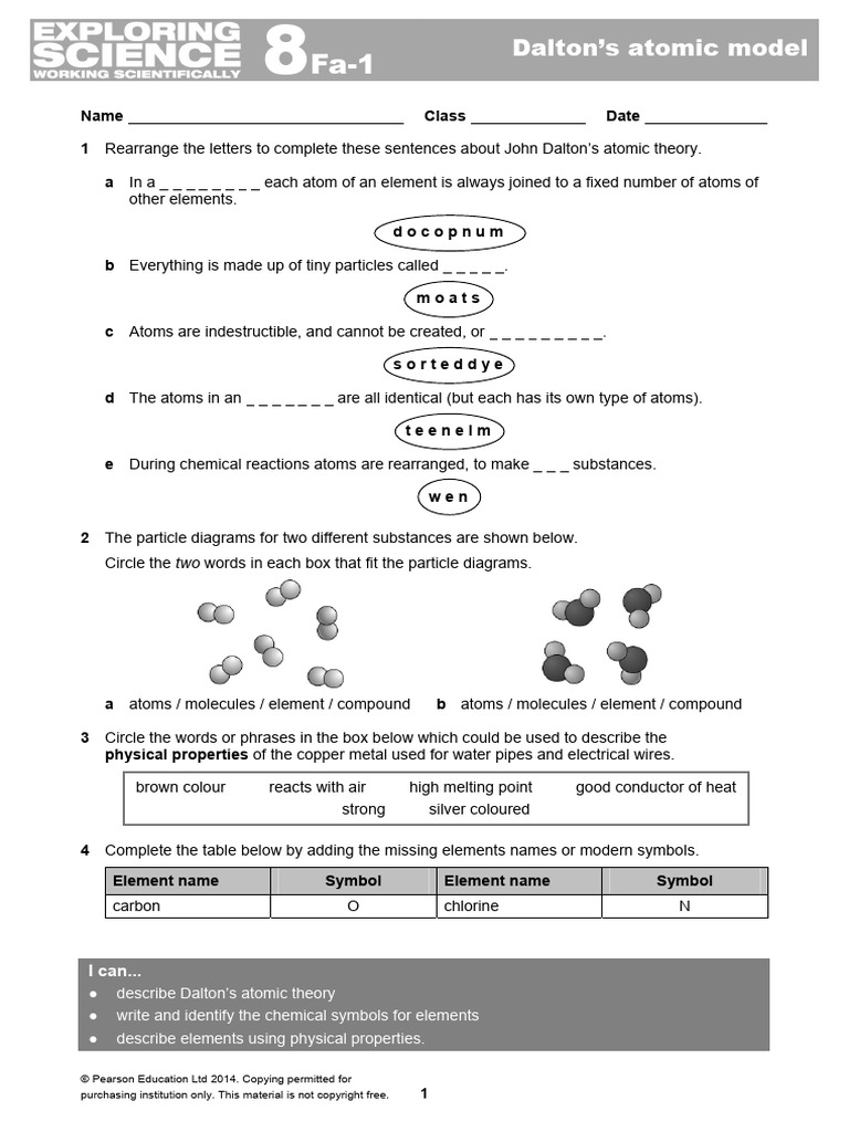 Int Esws at 8fa1 Daltons Atomic Model | PDF | Chemical Elements | Atoms