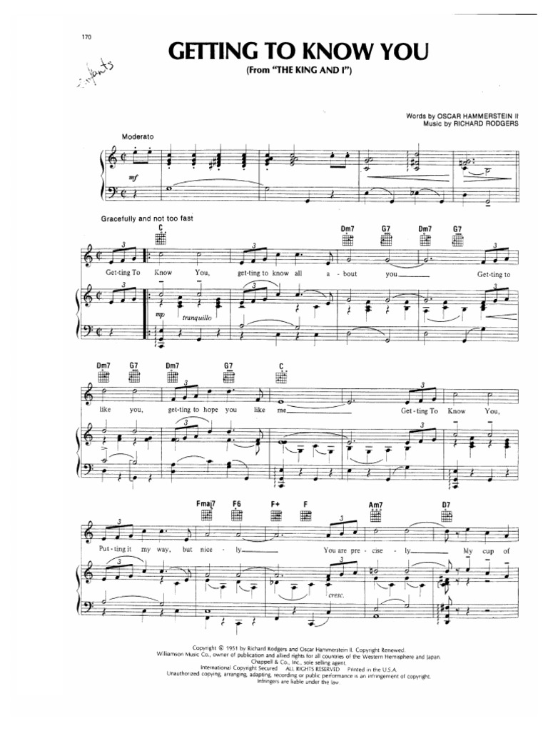 Getting To Know You | PDF