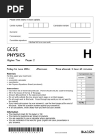 Physics AQA Paper 2 GCSE 2024 Unofficial Markscheme | PDF | Force | Planets