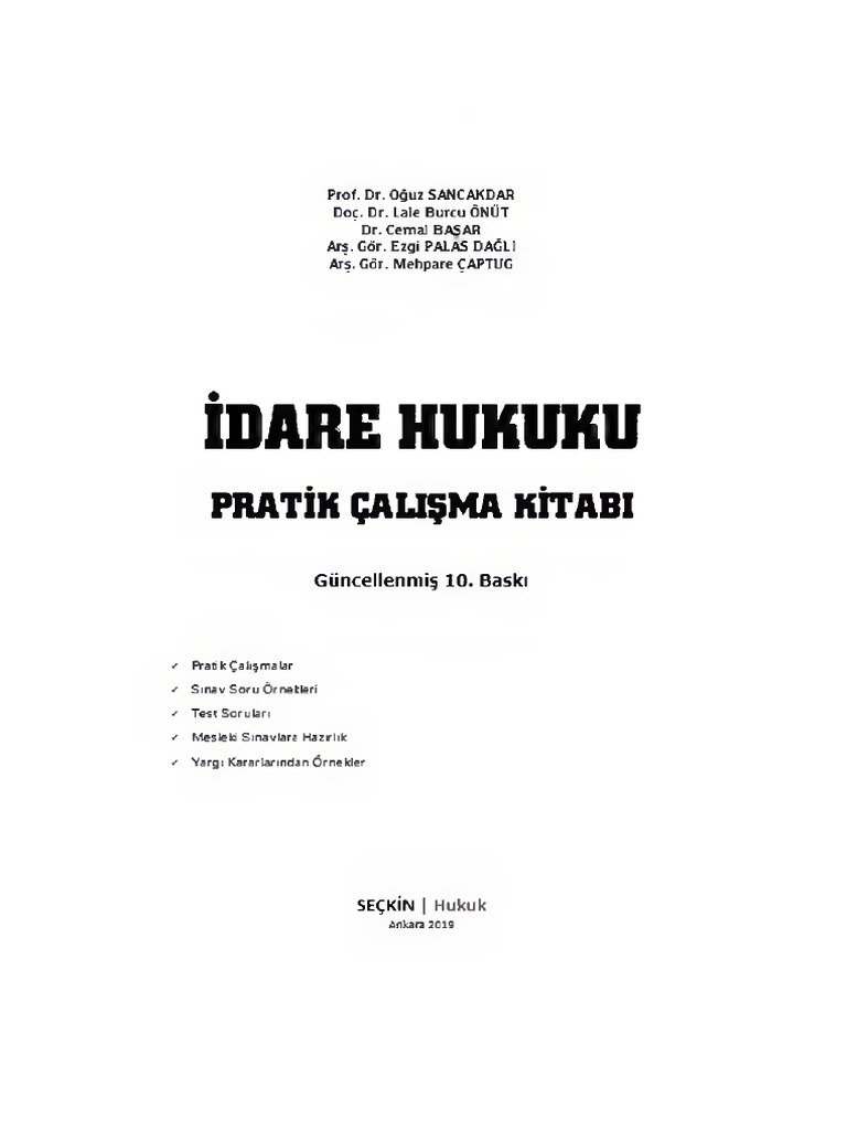 İdare Hukuku Pratikler 2019-Oğuz Sancakdar | PDF
