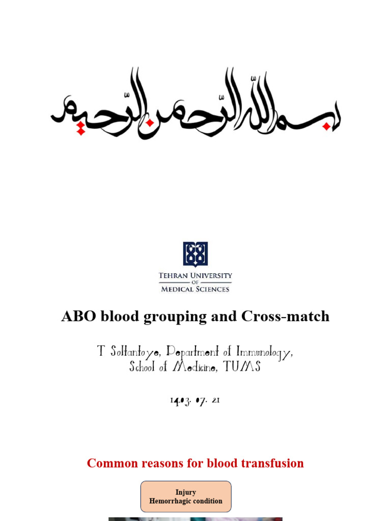 ABO Blood Grouping and Cross-Match Testing | PDF | Blood Type | Medical ...