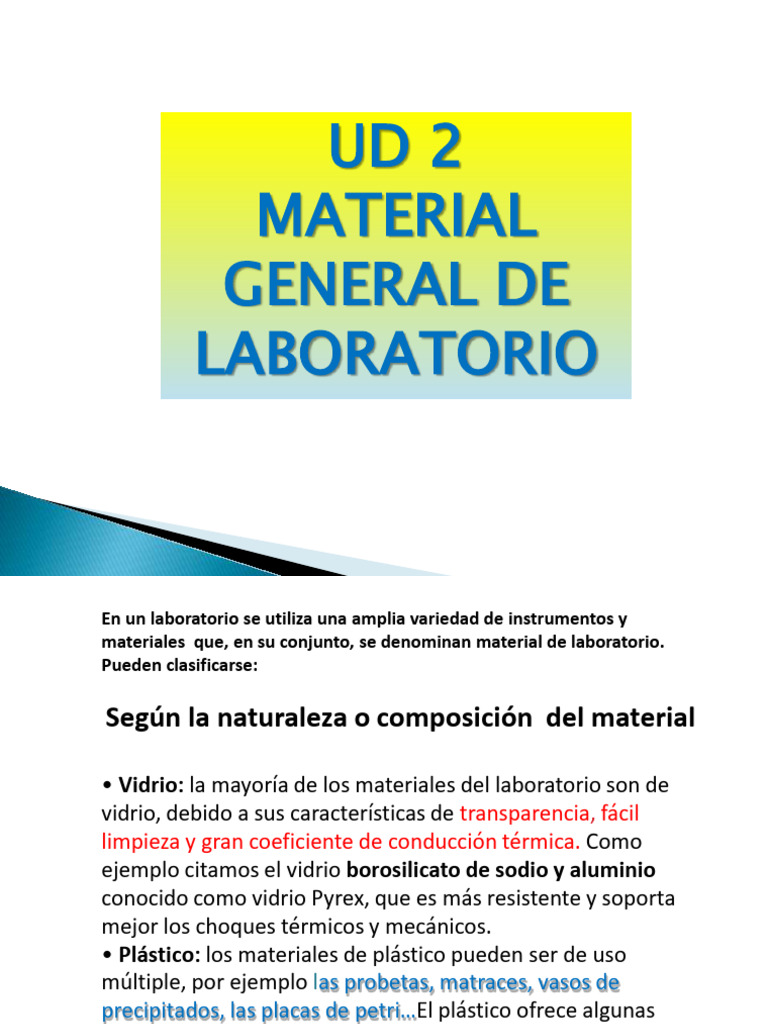 UD 2 Material General de Laboratorio | PDF | Lentes | Volumen