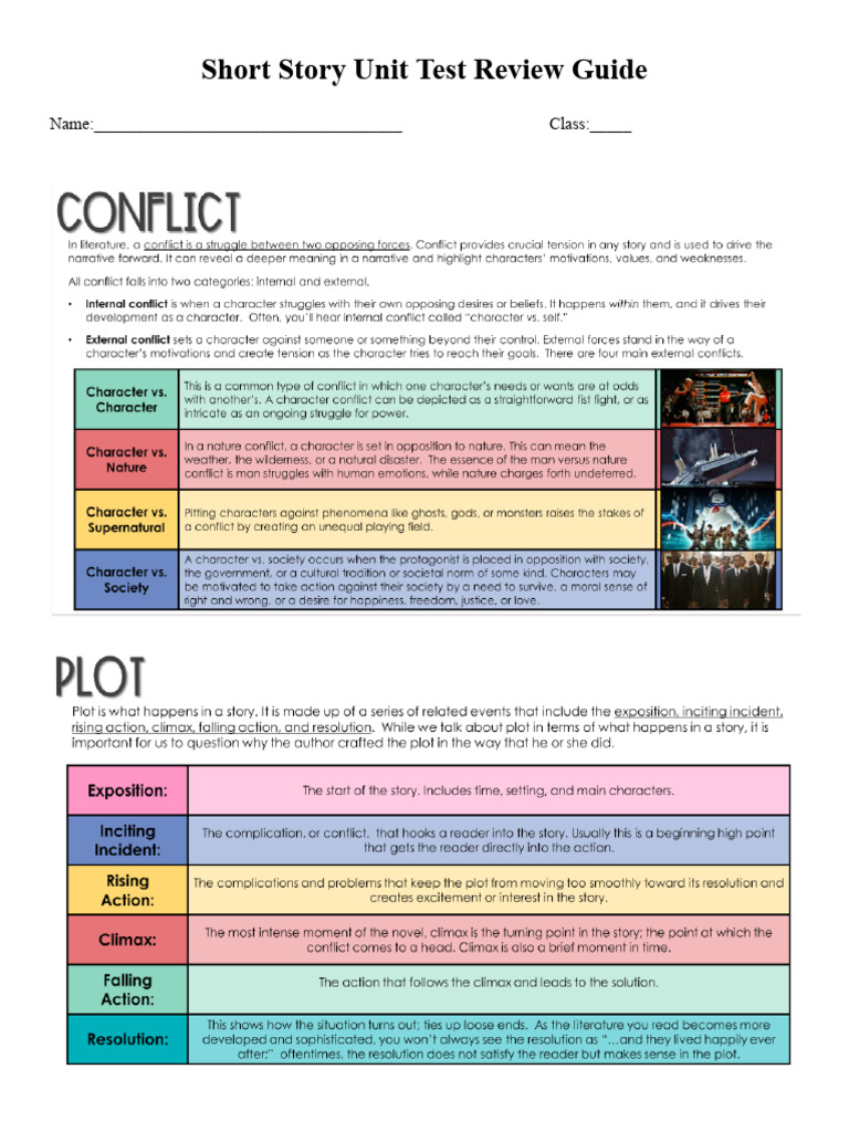 Short Story Unit Test Review Guide | PDF | Metaphor | Consonant