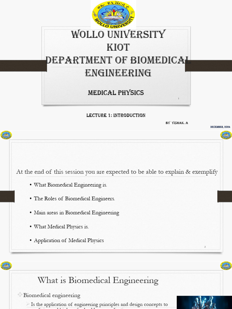 Lecture 1 Introduction to medical physics (1) | PDF | Biomedical ...