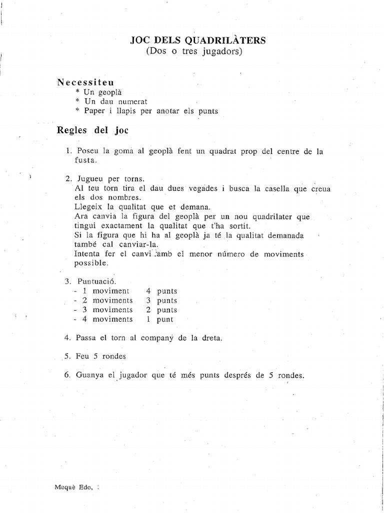Joc Dels Quadrilàters-1 | PDF