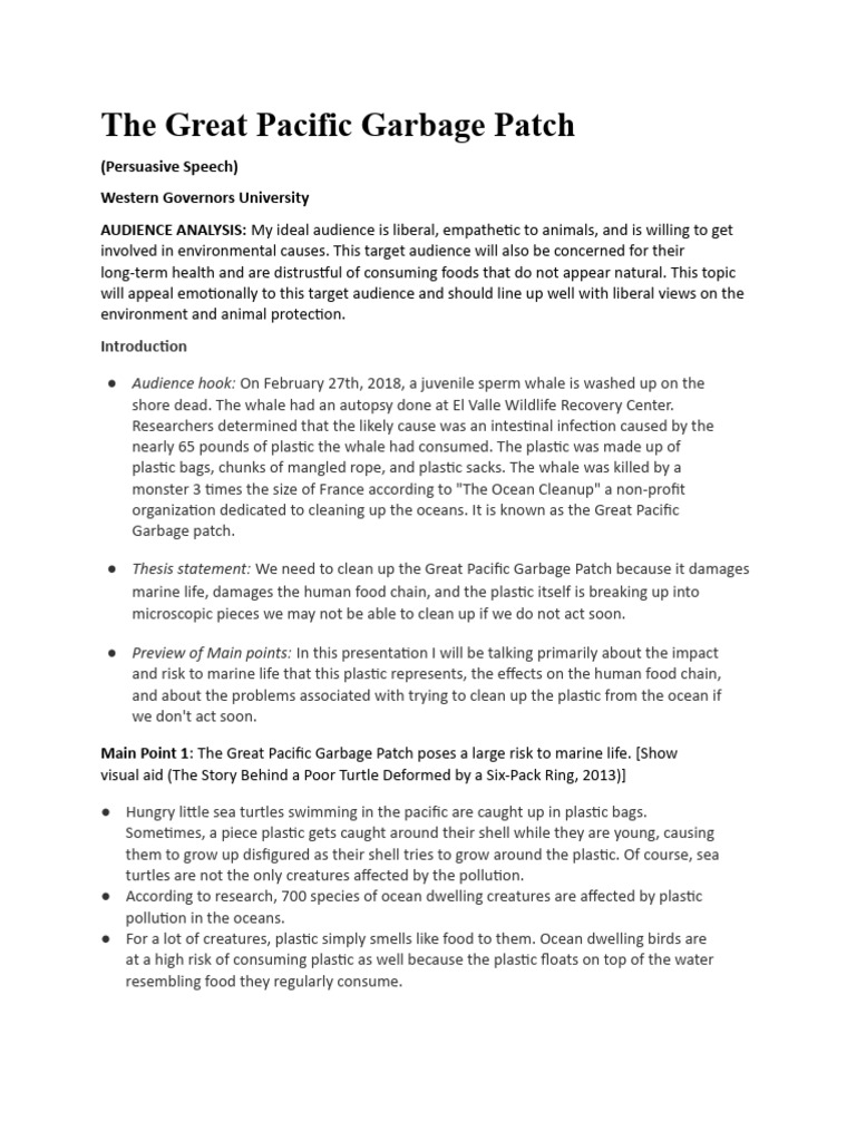 The Great Pacific Garbage Patch | PDF | Pollution | Oceans