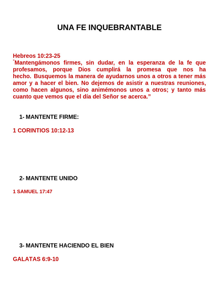 Una Fe Inquebrantable | PDF