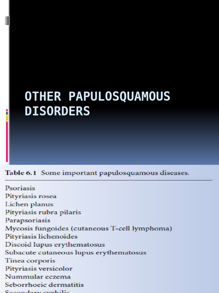 Other Papulosquamous | PDF | Cutaneous Conditions | Clinical Medicine