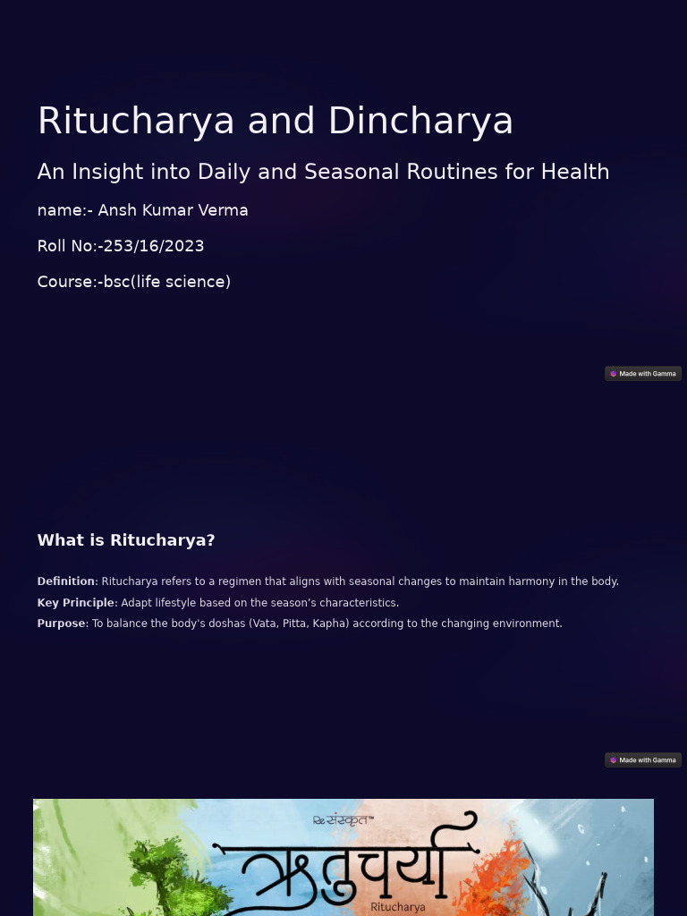 Ritucharya and Dincharya | PDF