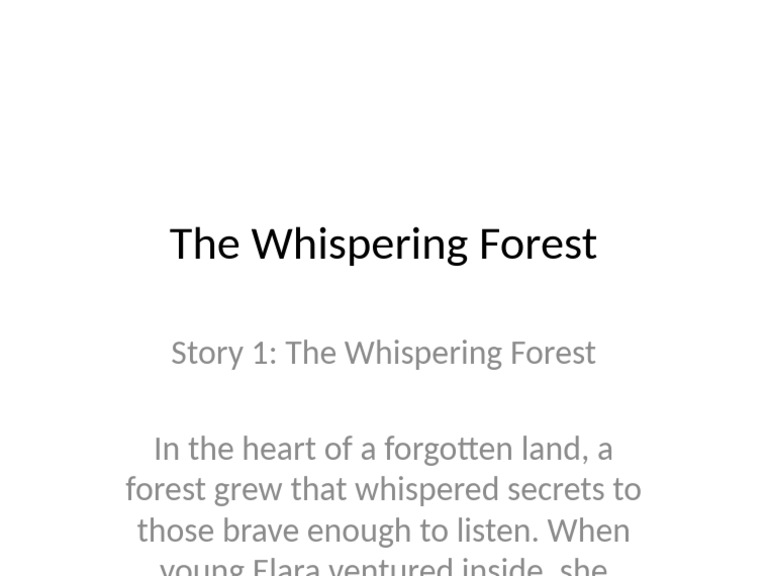The Whispering Forest | PDF