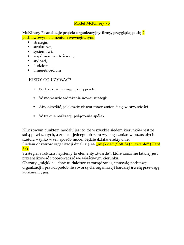 Model McKinsey 7S | PDF