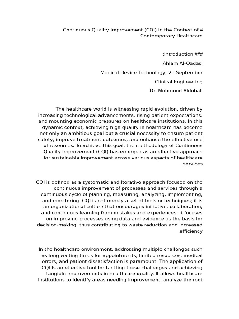 what is CQI | PDF | Methodology | Statistics