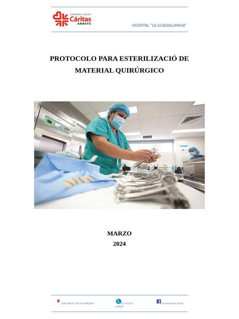 Protocolo de Esterilizacion | PDF | Esterilización (Microbiología) | Infección