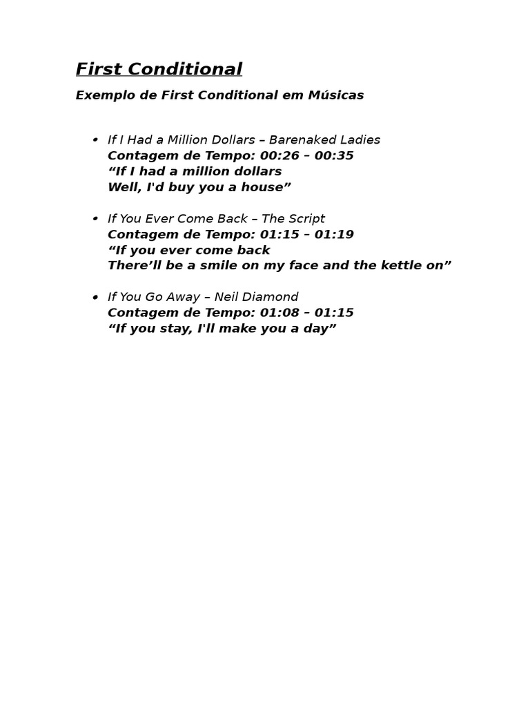 First Conditional | PDF