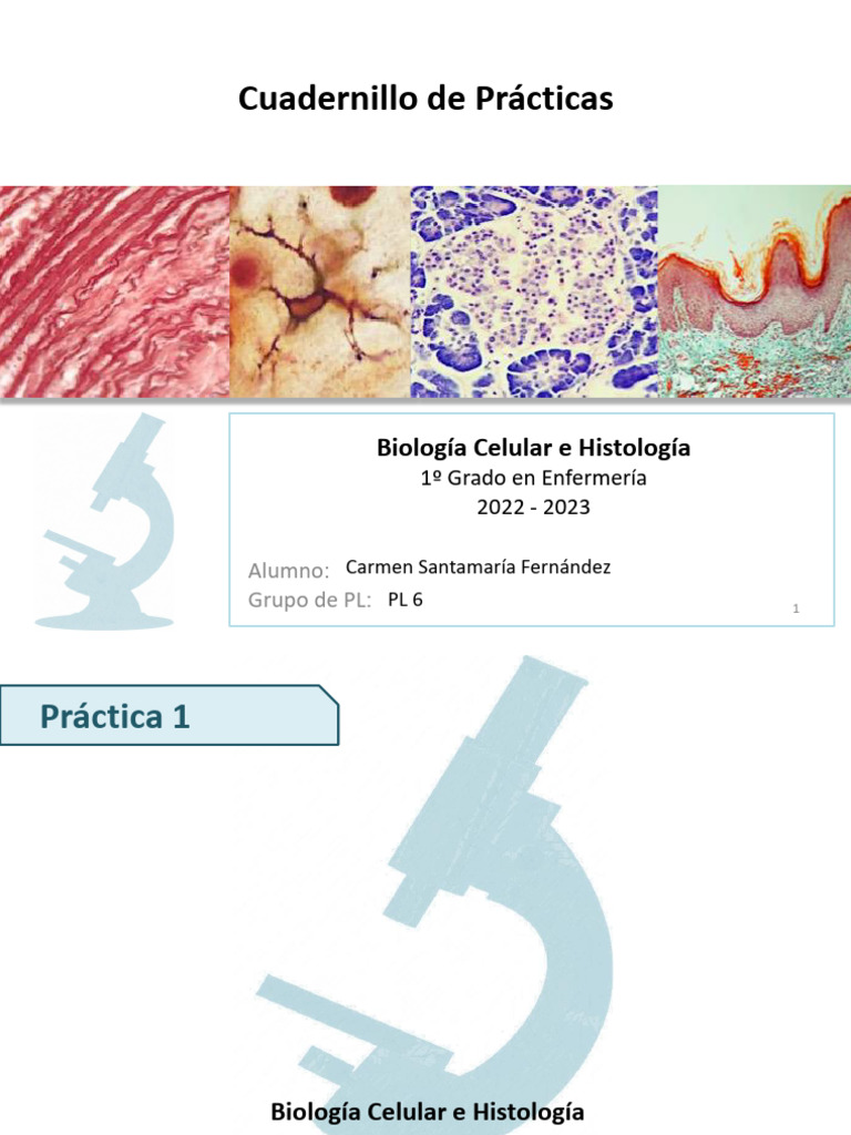 Cuaderno_Digital_PrÃ¡cticas_Laboratorio_ Carmen Santamaría Fernández | PDF | Epitelio | Tejido ...