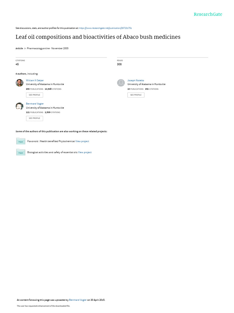 Leaf_oil_compositions_and_bioactivities_of_Abaco_bush medicines | PDF