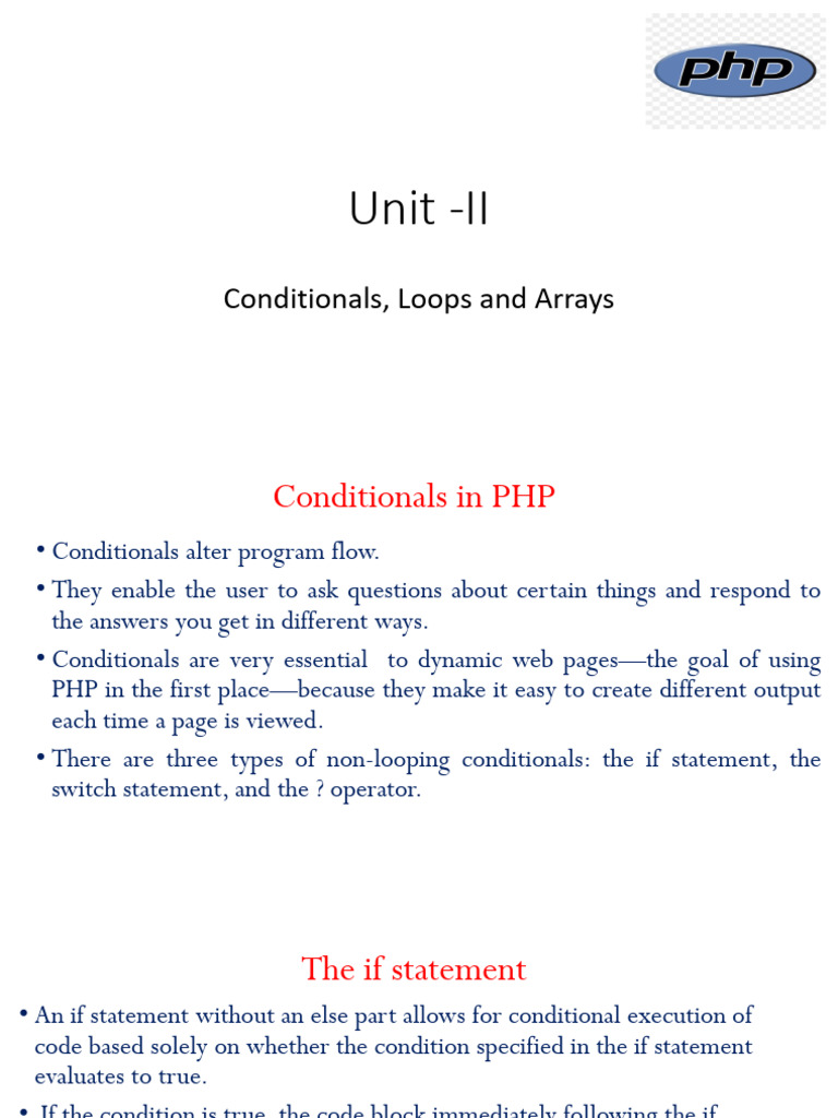 Unit -II PPT to PDF | PDF | Http Cookie | Control Flow