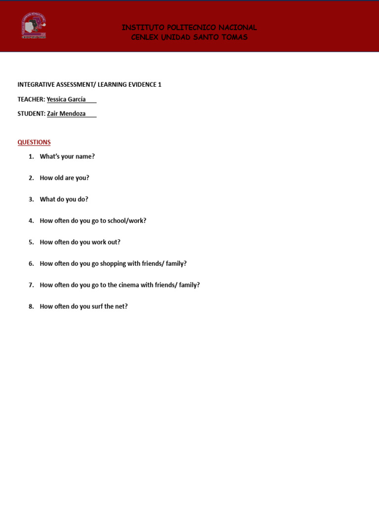 INTEGRATED TASK 1 | PDF