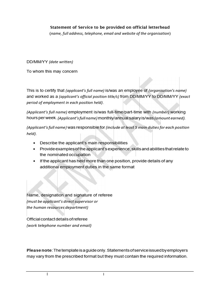 Employment Verification Template | PDF