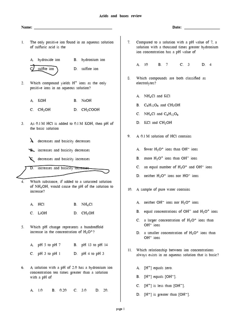 Asher Khan - Acids and Bases Review | PDF