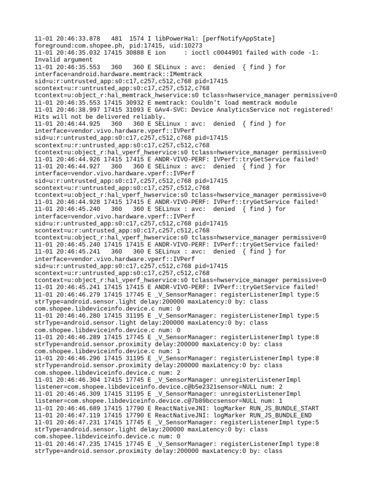 Shopee App Error Logs Analysis | PDF | Computing | Computer Data