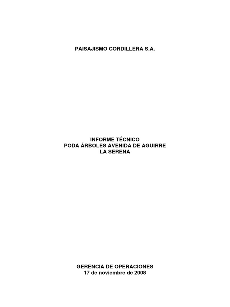 Informe Poda La Serena | PDF | Arboles | Hoja