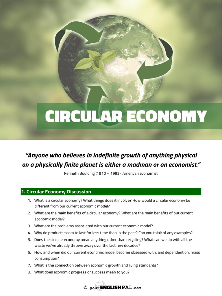Your-English-Pal-ESL-Lesson-Plan-Circular-Economy-Student-v1 | PDF ...