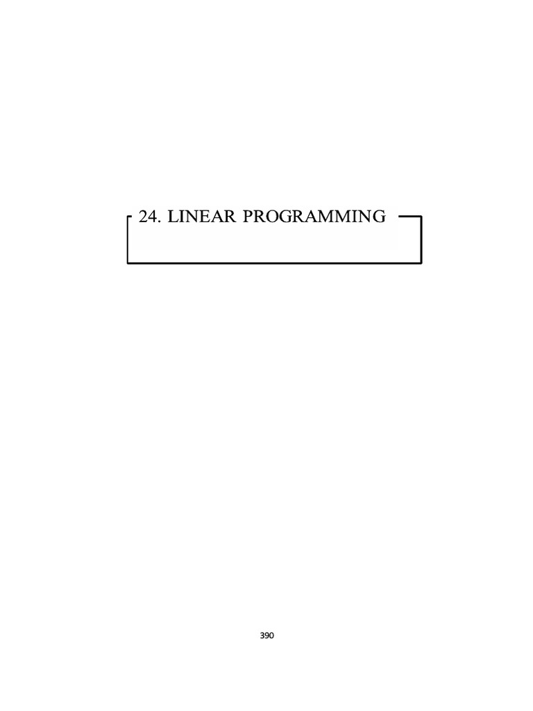Linear Programming | PDF