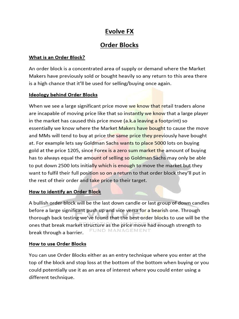 Order Blocks | PDF